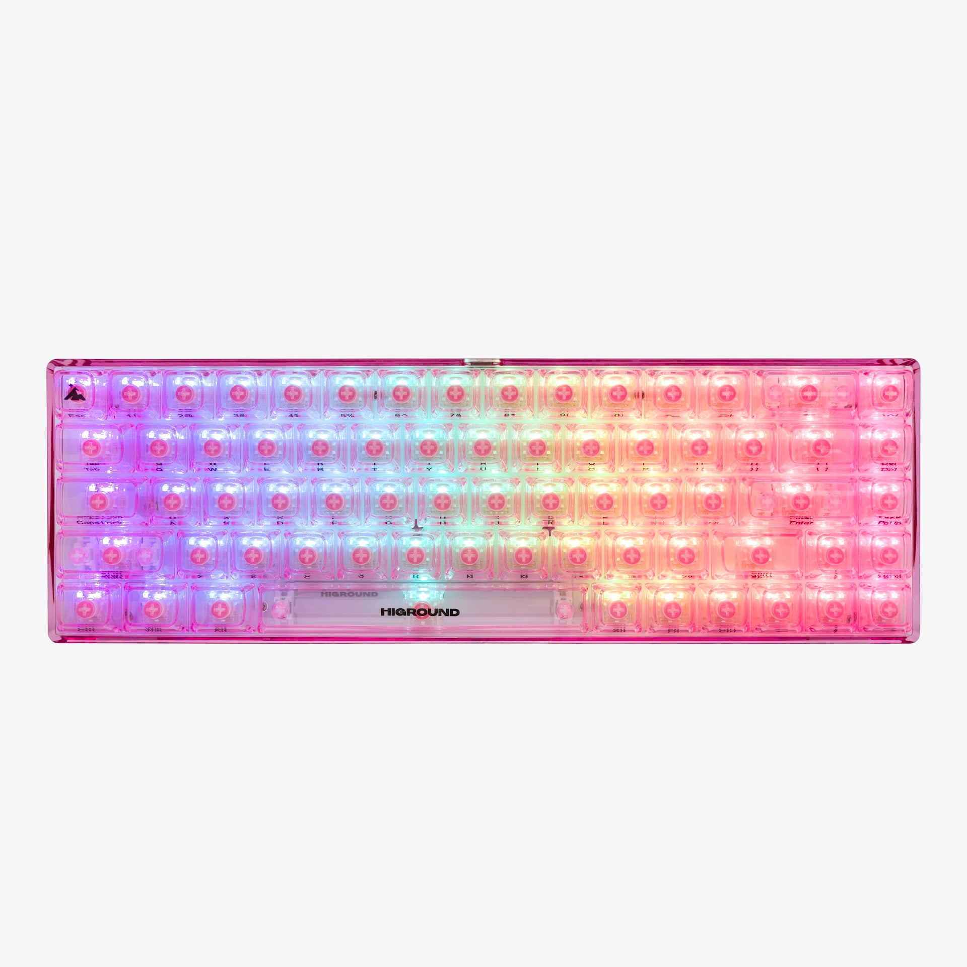 CLEAR ROSE QUARTZ Basecamp 65 Keyboard (Honey V2 Switch) – Higround