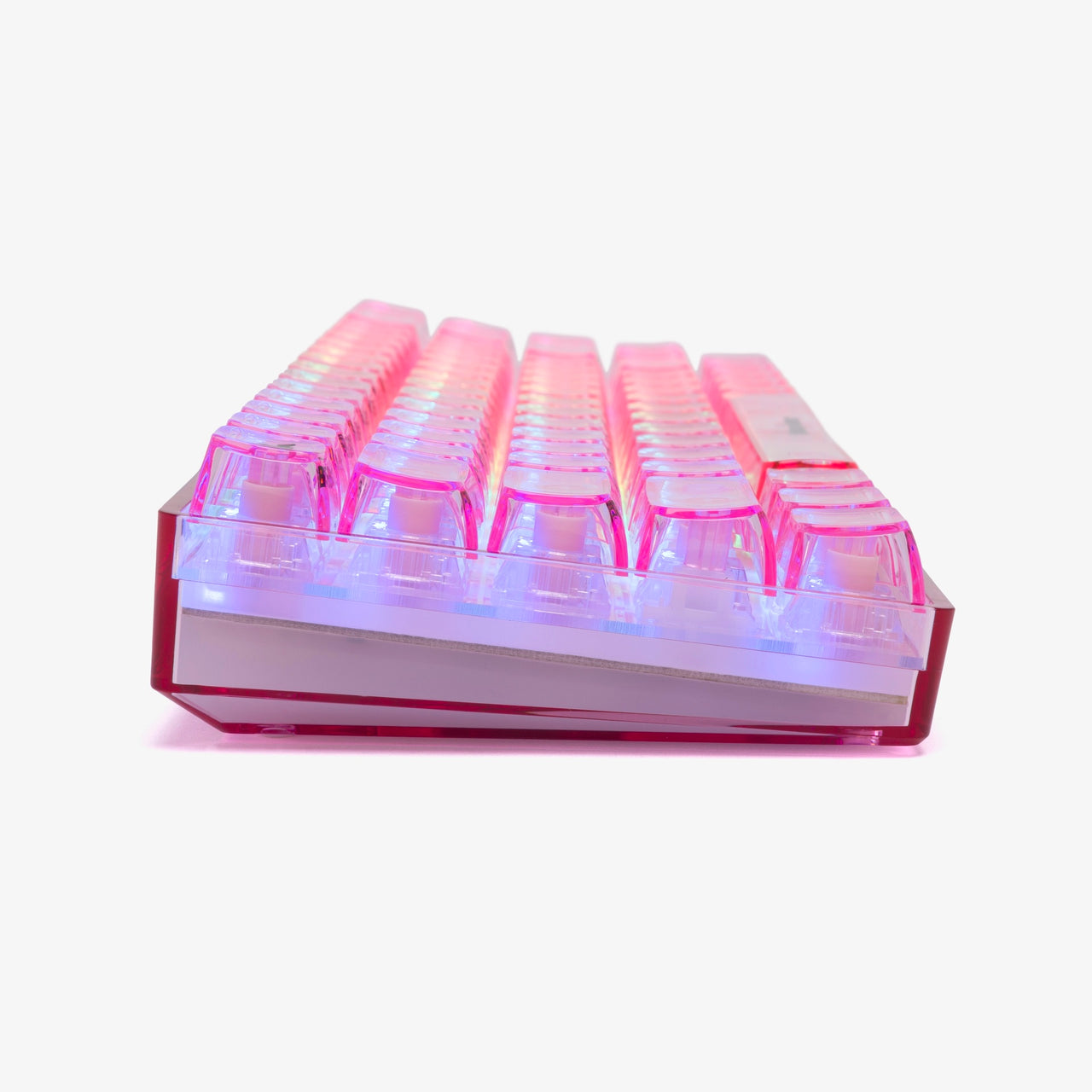 CLEAR ROSE QUARTZ Basecamp 65 Keyboard (Honey V2 Switch) – Higround