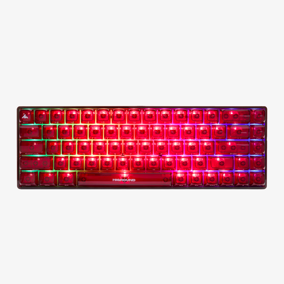 CLEAR RUBY Basecamp 65 Keyboard (White Flame Switch) – Higround