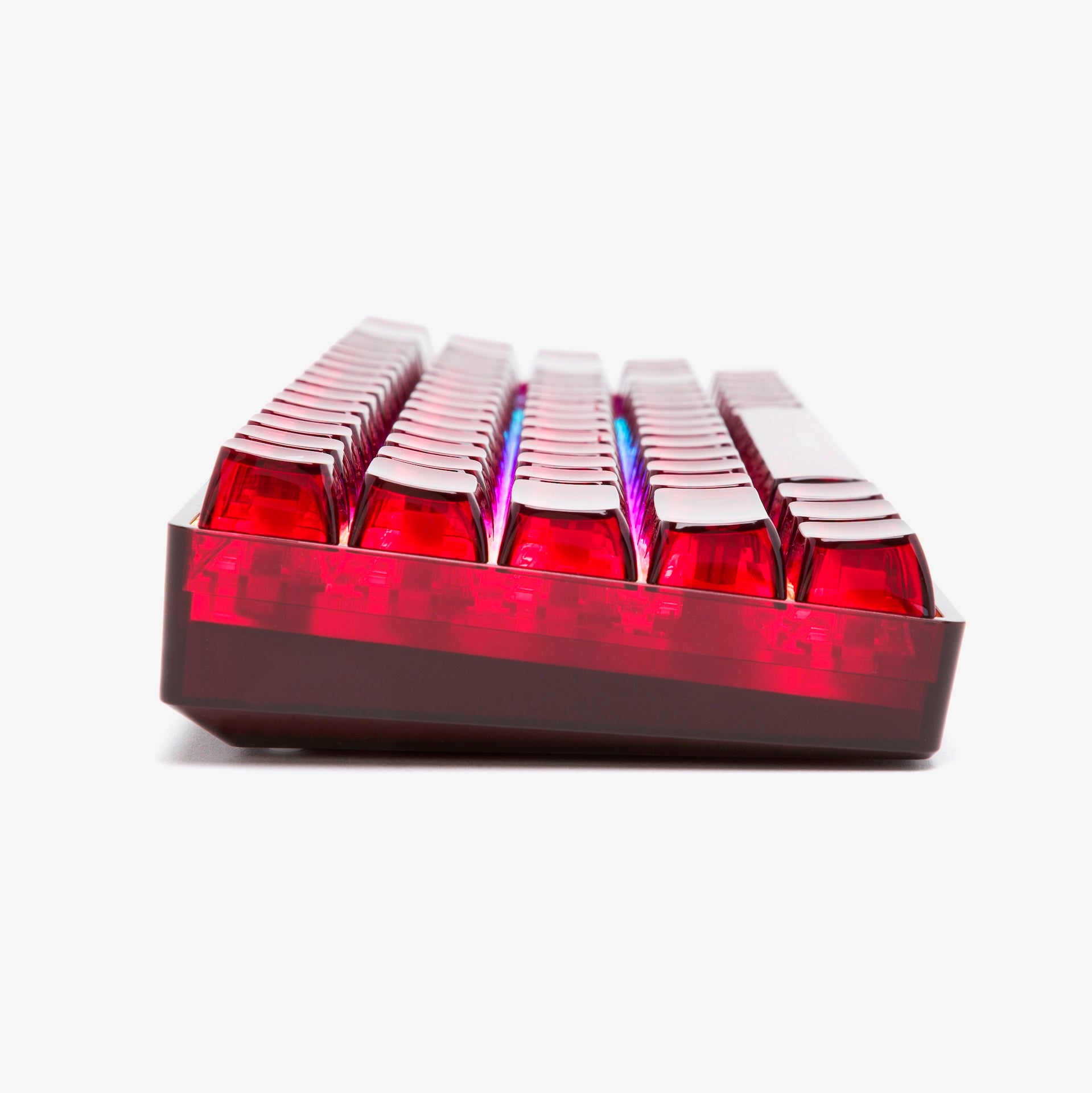 CLEAR RUBY Basecamp 65 Keyboard (White Flame Switch) – Higround