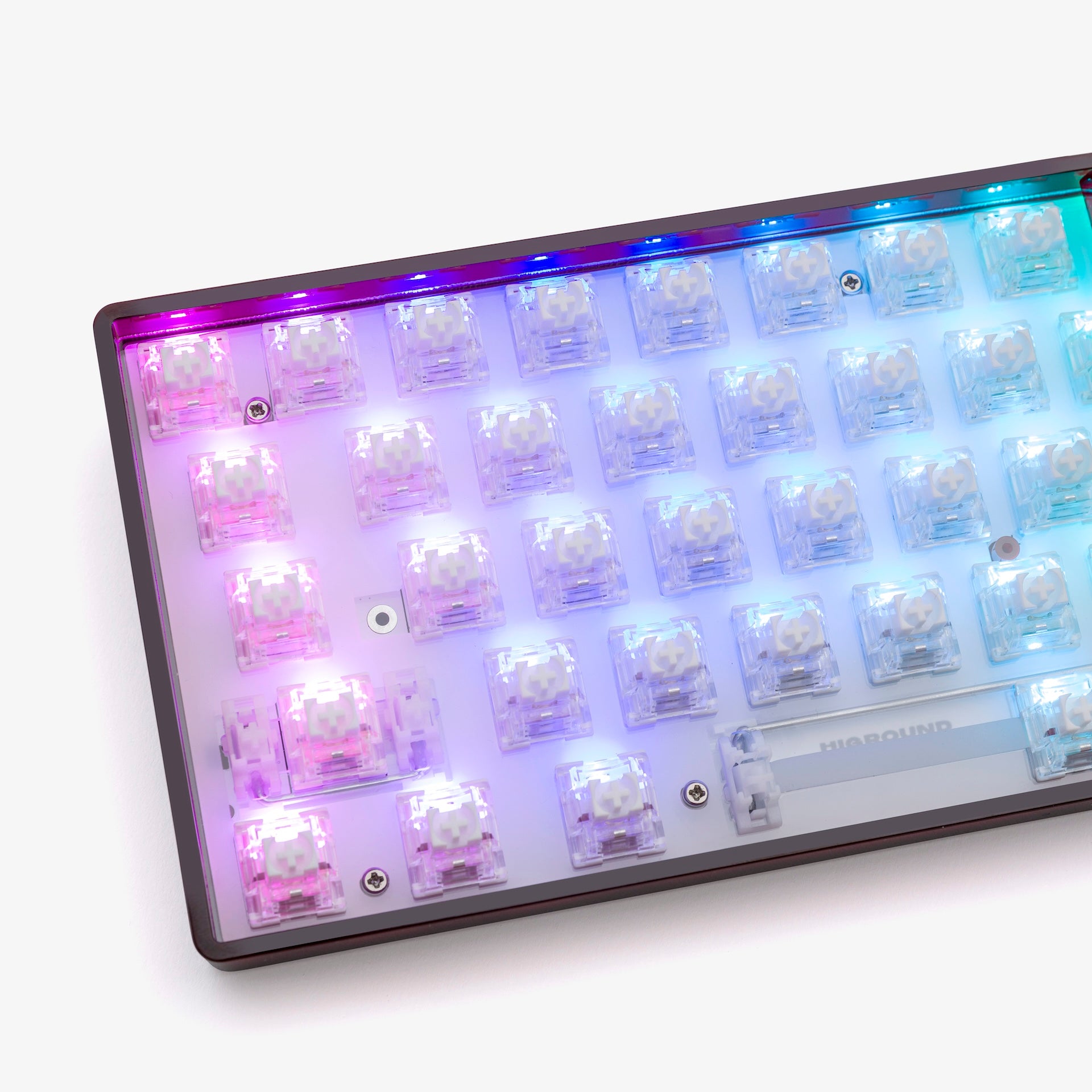 CLEAR RUBY Basecamp 65 Keyboard (White Flame Switch) – Higround