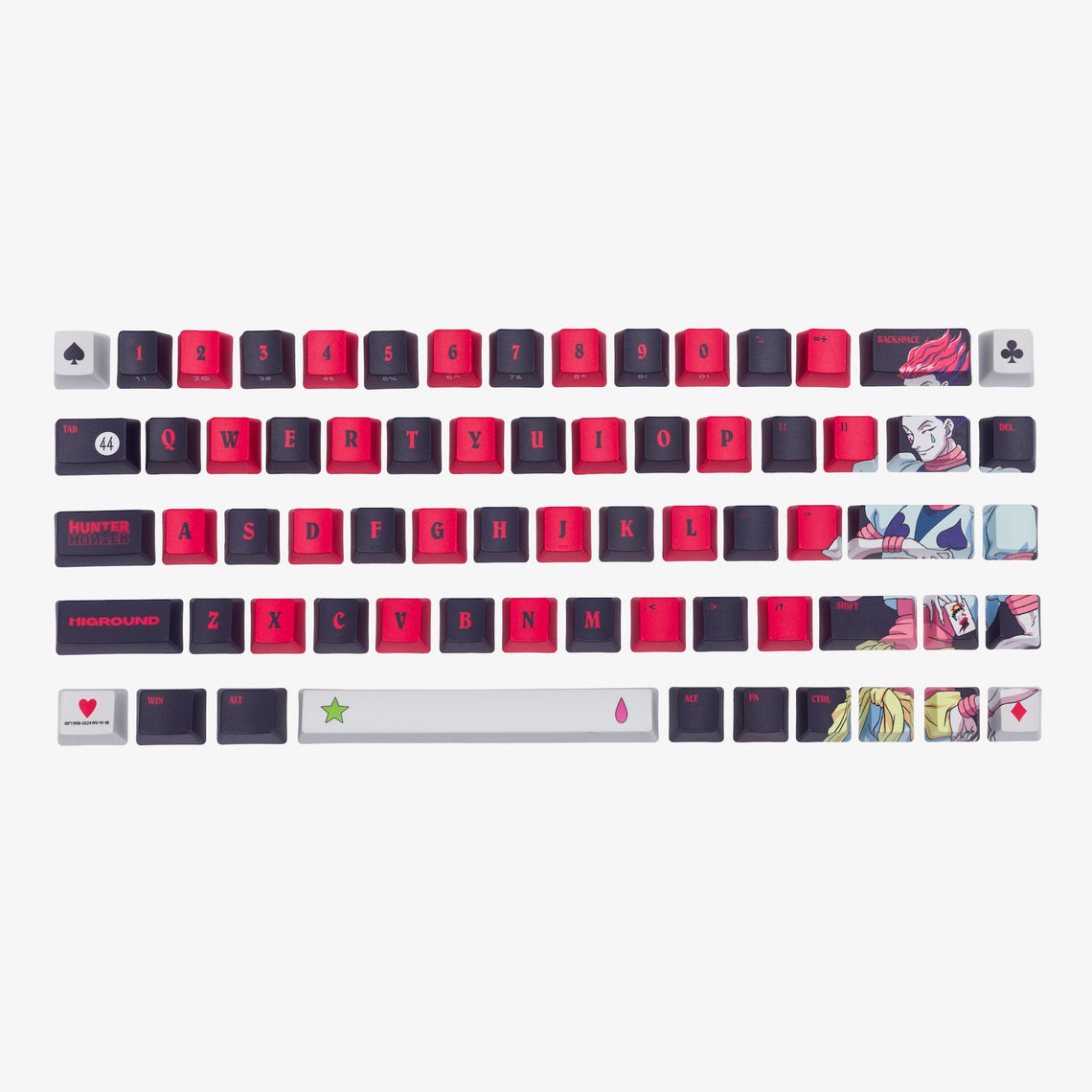 Hunter x Hunter x Higround 68 Keycaps Set - Hisoka