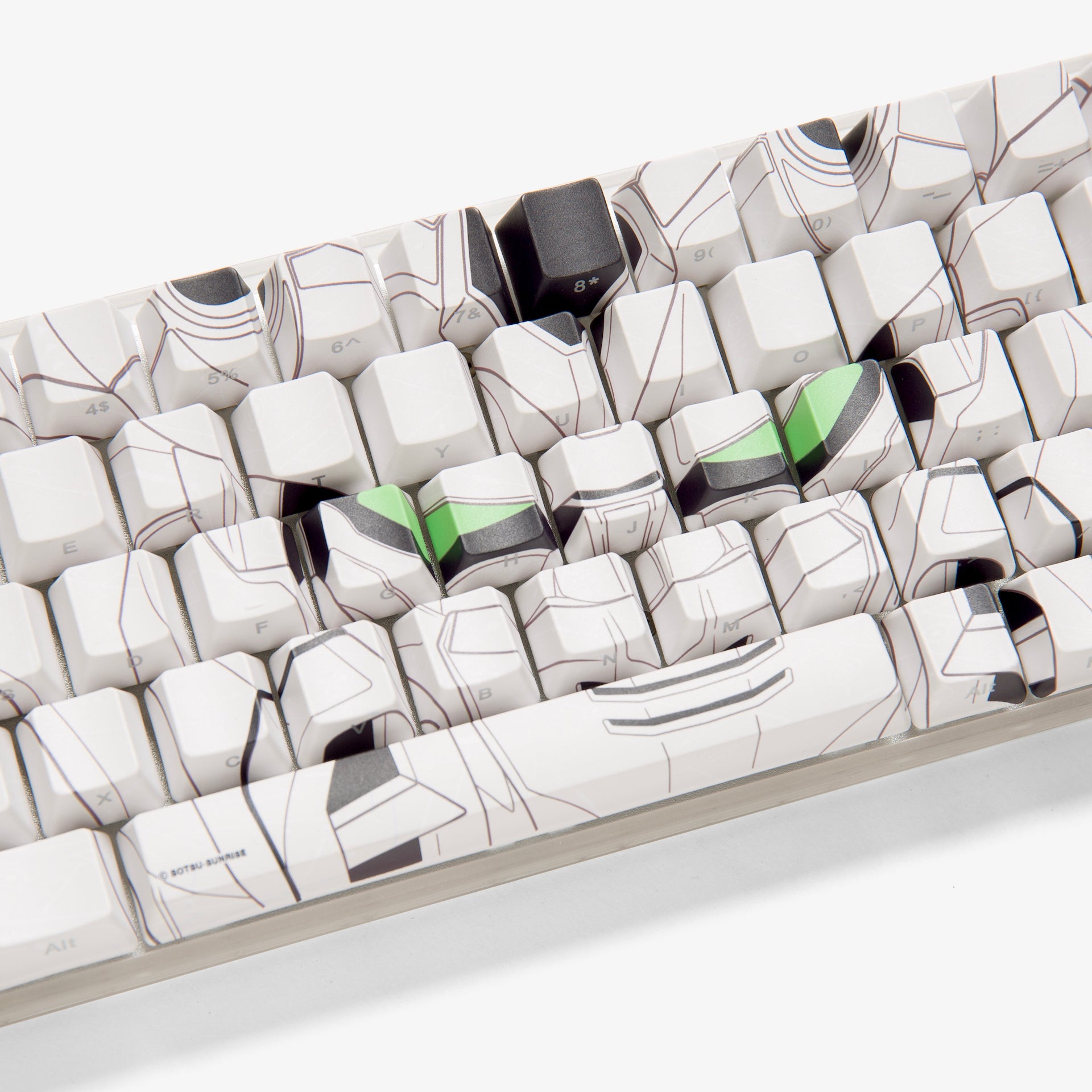 Gundam 68 Keycaps Set - Admiral (White) – Higround