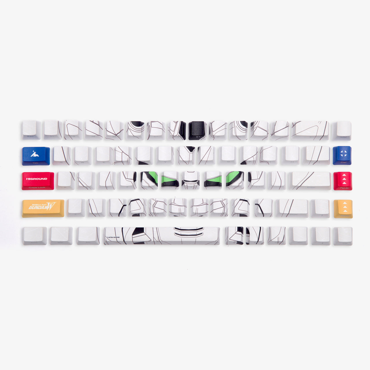Gundam 68 Keycaps Set - Admiral (White) – Higround