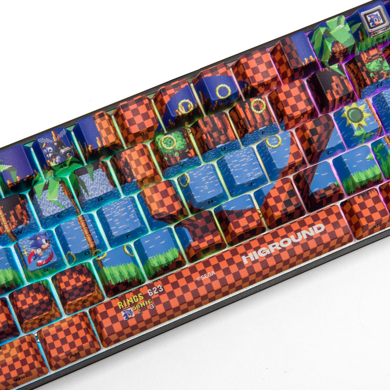 Sonic x Higround Green Hill Zone 68 Keycap set - 65% Size
